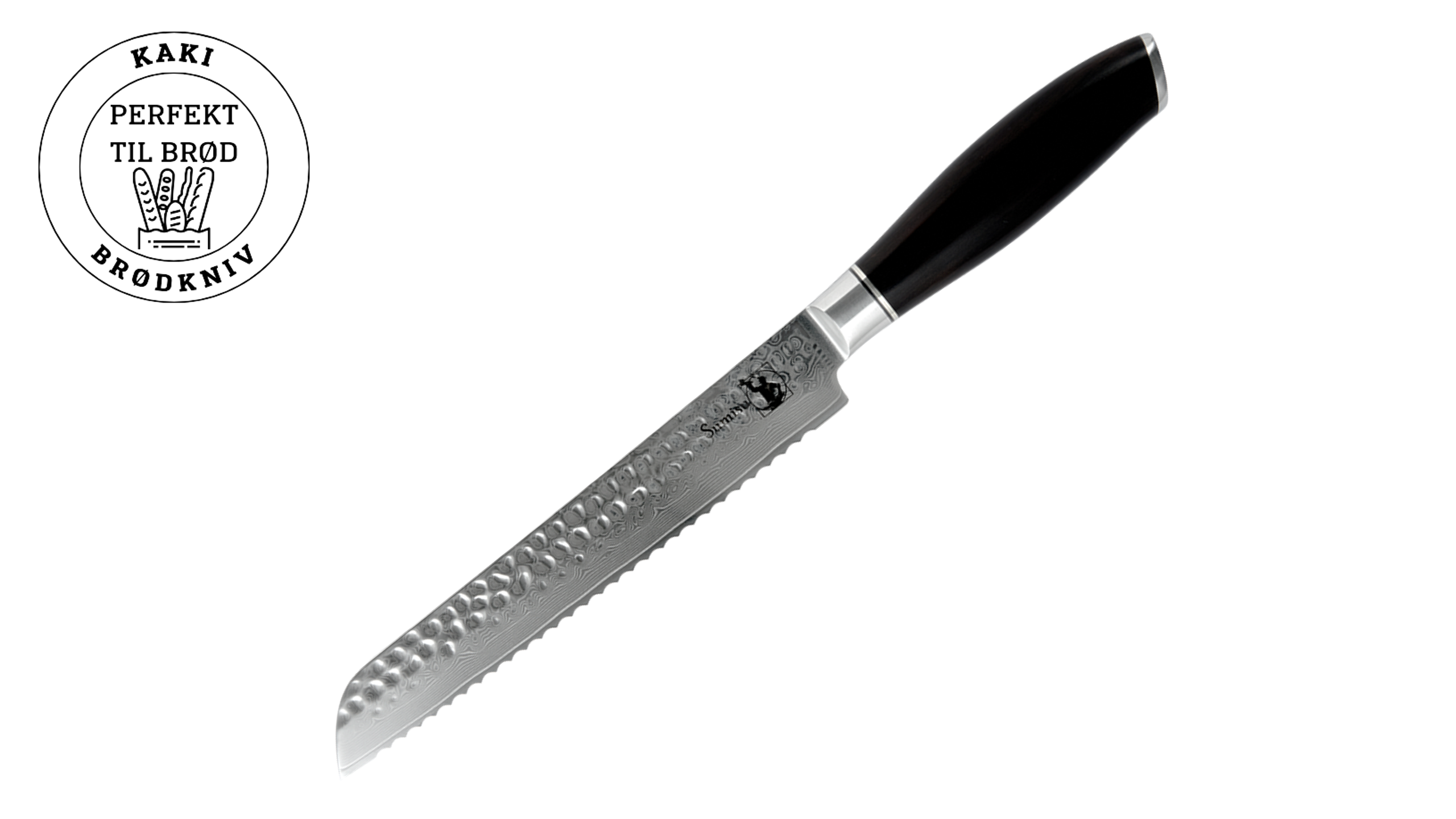 Kaki Brødkniv - 67 lags damaskusstål - Sumisu.dk